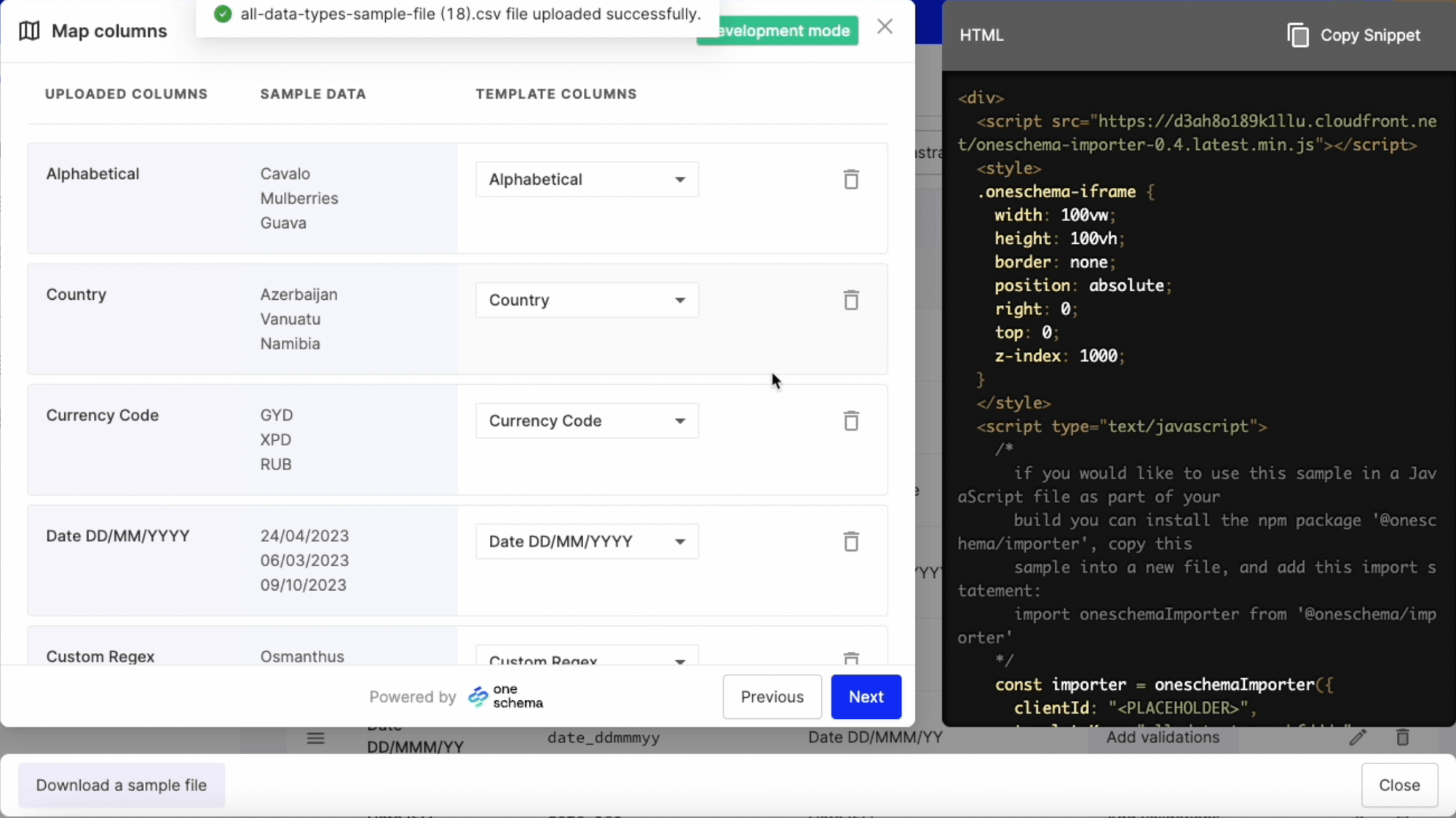 OneSchema: Launch CSV import with one line of code